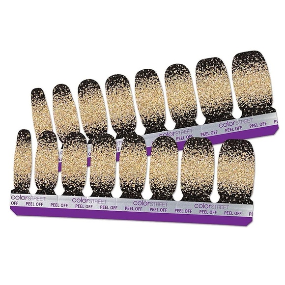 Color Street | Makeup | Color Street Ring It In Black To Gold Glitter ...